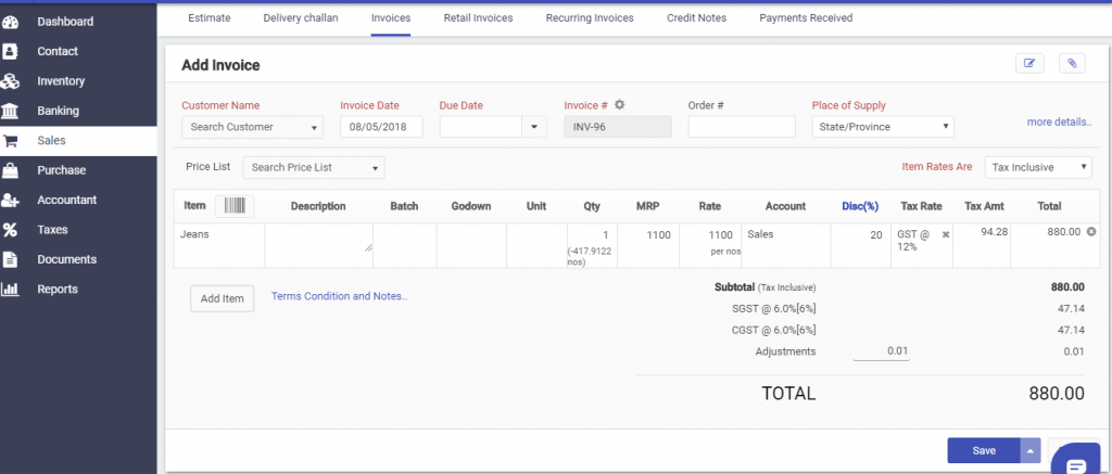 Retail Sales & Business with Zybra Accounting Software | Zybra